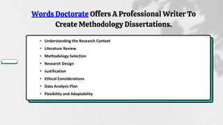 Methodology Dissertation In Liverpool.pptx
