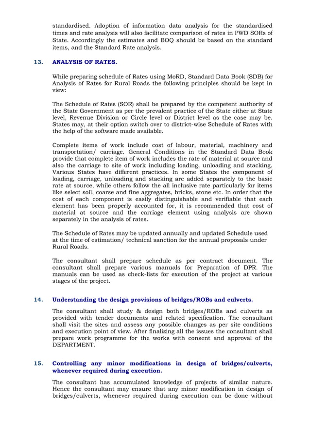 Methodology for DPR & PMC Road works.pdf | Civil Engineering Industry | Industries