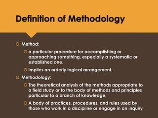 Methodology in Sciences: Islamic Traditional Approach | PPTX