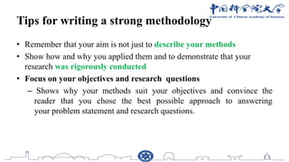 Methodology in scientific writing | PPTX