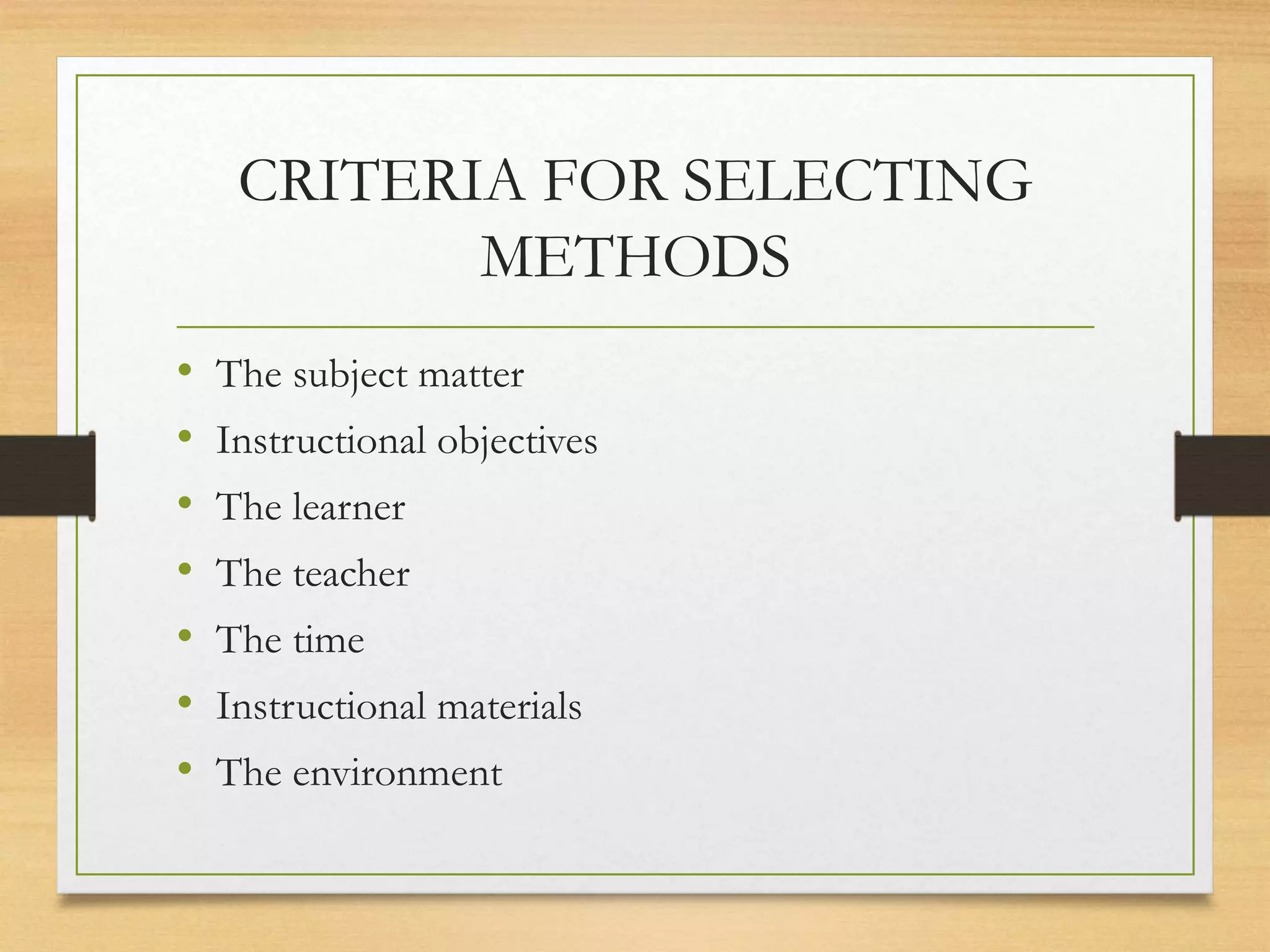 Methodology in Teaching | PPTX