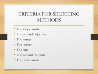 Methodology in Teaching | PPTX