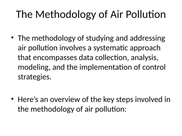 Methodology of Air Pollution & Engineering Control of Air Pollution.pptx
