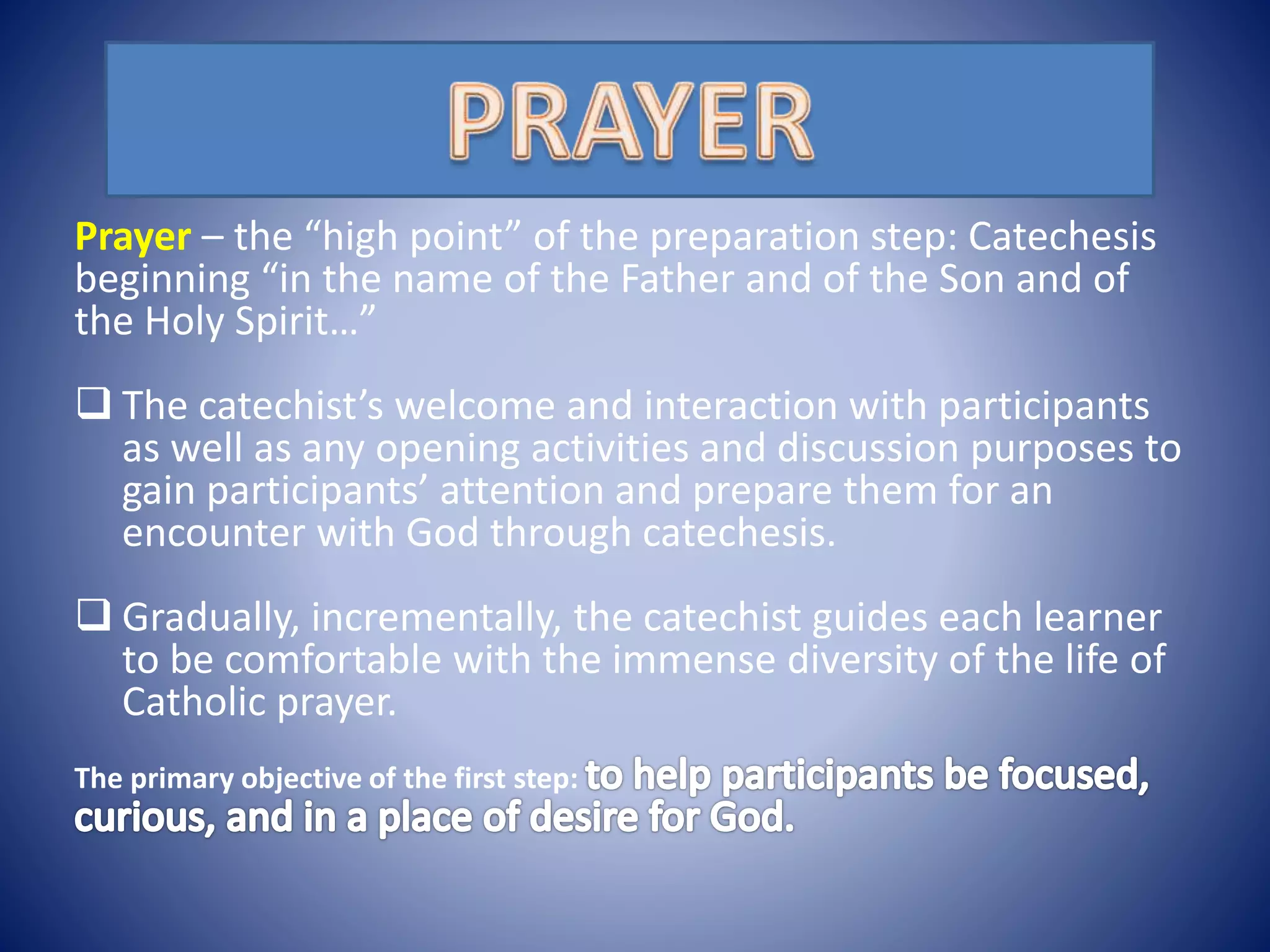 Methodology of catechesis 2 | PPTX