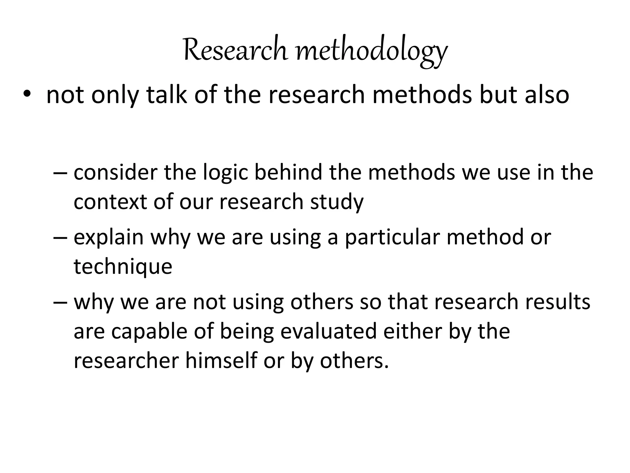 The difference between Method and Methodology | PPTX