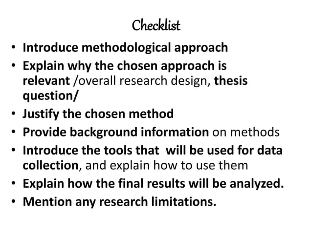 The difference between Method and Methodology | PPTX