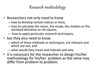 The difference between Method and Methodology | PPTX