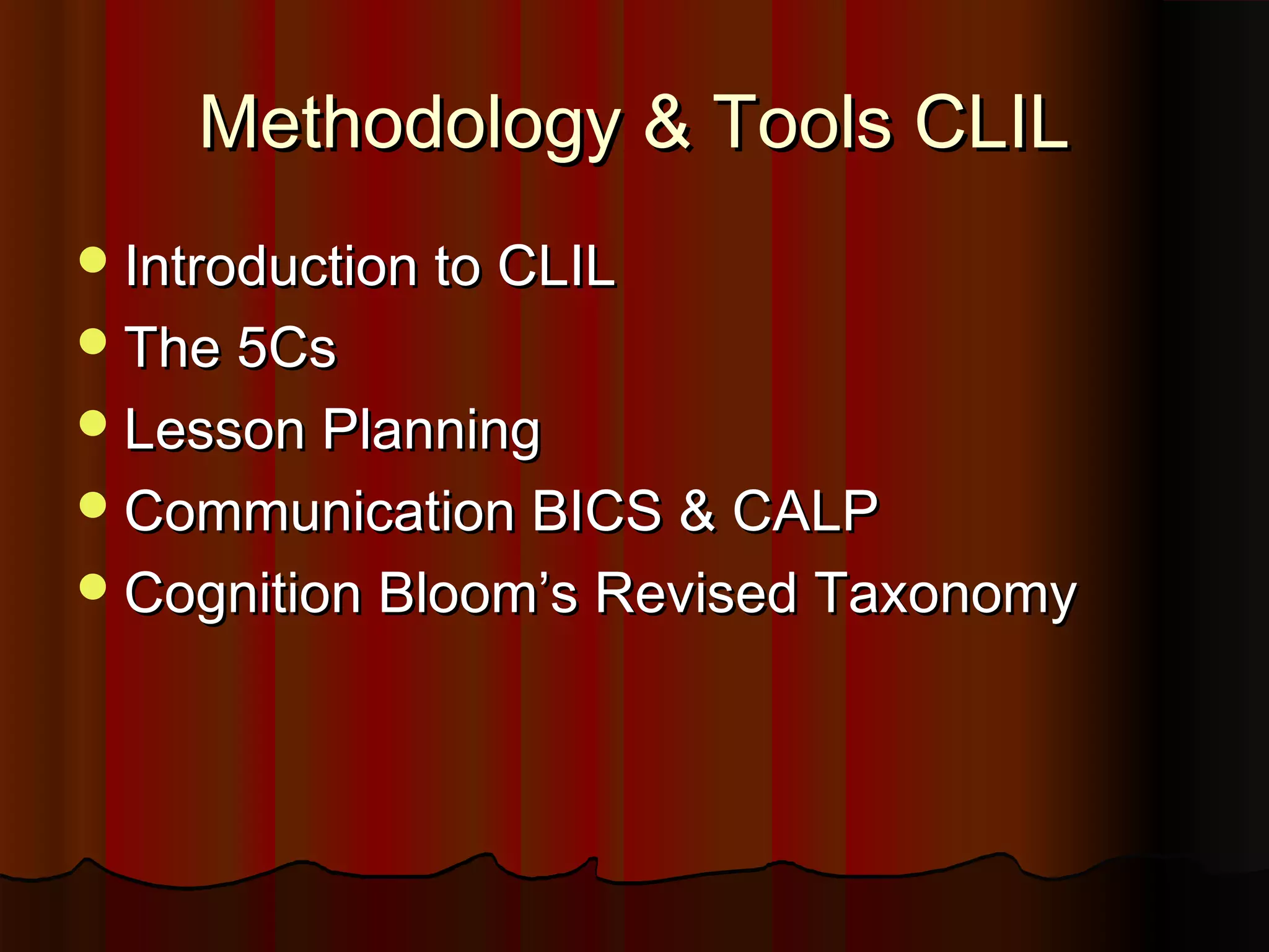 Methodology & Tools CLIL | PPS