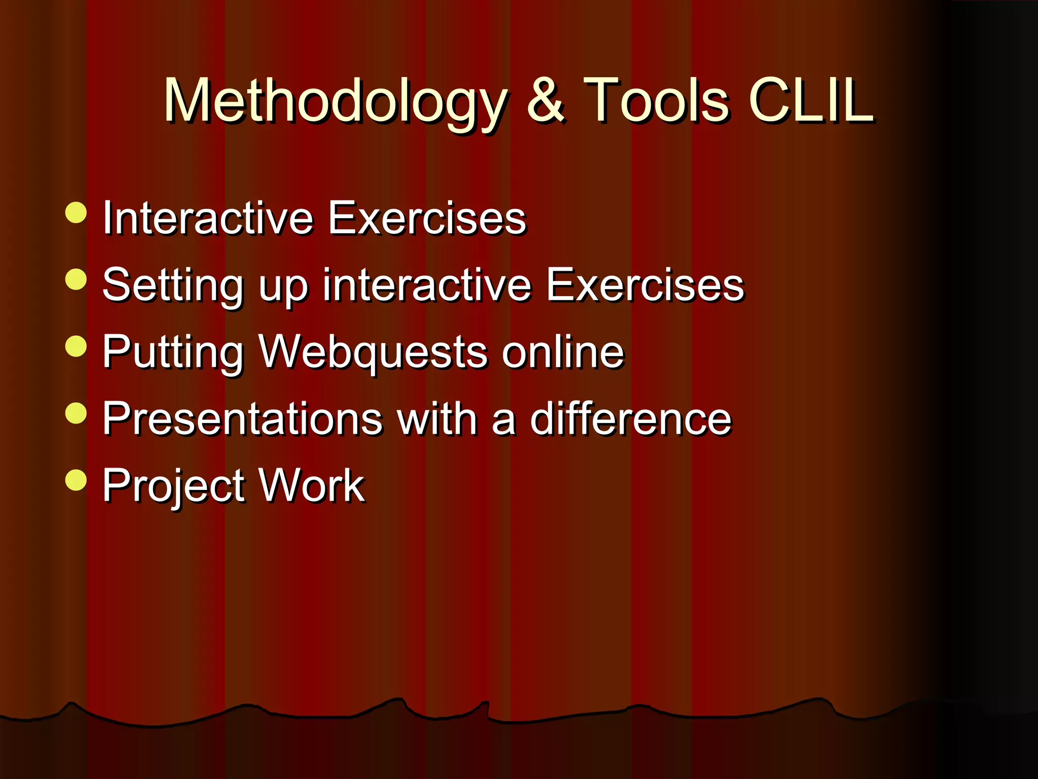 Methodology & Tools CLIL | PPS