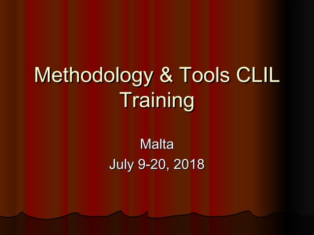 Methodology & Tools CLIL | PPT