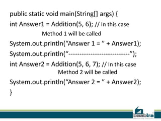 Method overloading | PPTX