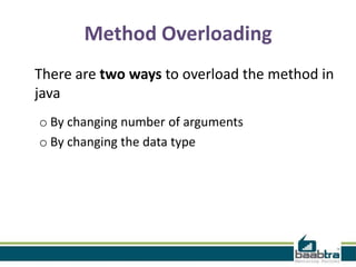 what is method overloading? | PPT