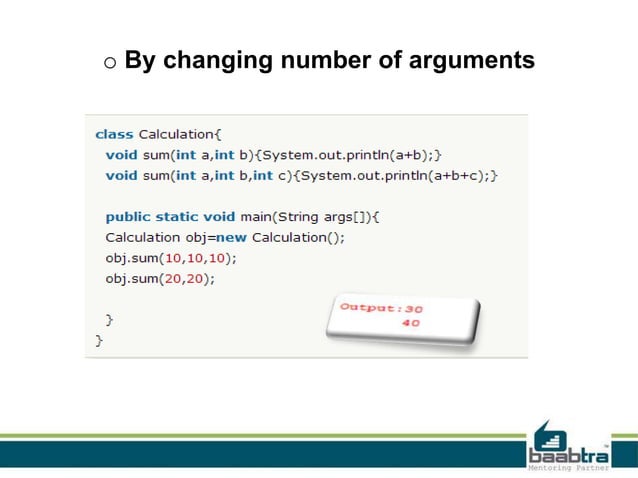 what is method overloading? | PPT