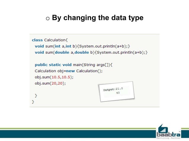 what is method overloading? | PPT