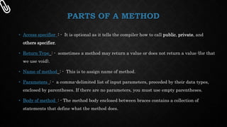 Method overloading | PPTX | Programming Languages | Computing