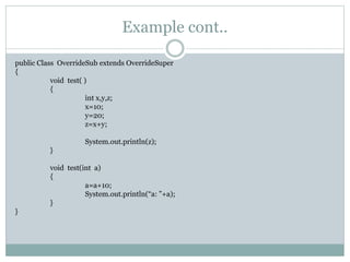 Method overriding | PPT