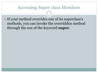Method overriding | PPT
