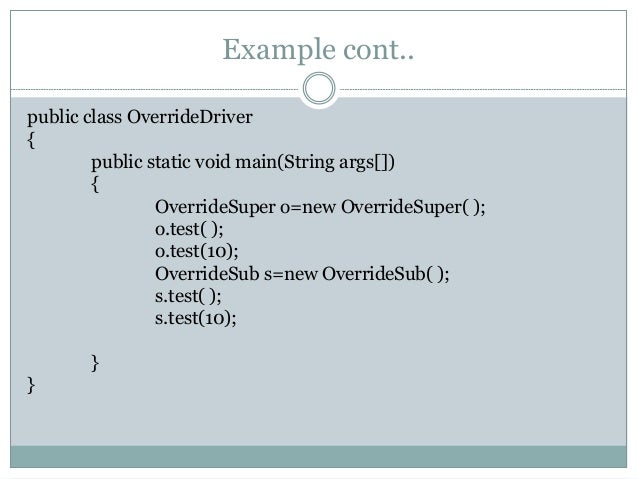 Method overriding