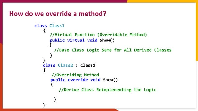 Method Overriding.pptx | Programming Languages | Computing