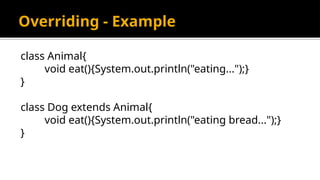 Oop concepts classes Method Overriding.pptx