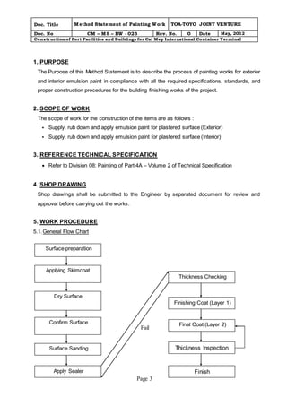 Method painting works emulsion paint | DOC