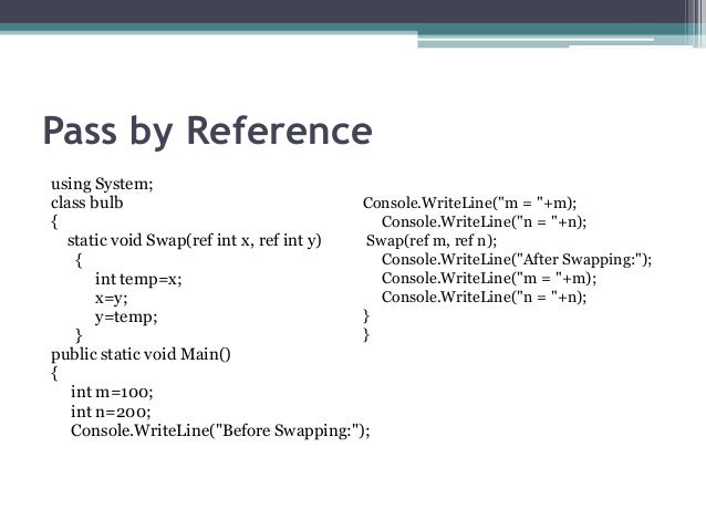Method Parameters In C 4424