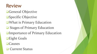 Primary Education in BANGLADESH | PPTX