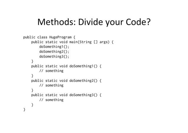 Methods In Java Ppt
