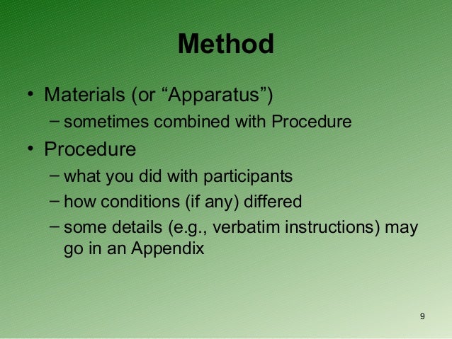 Methods methods