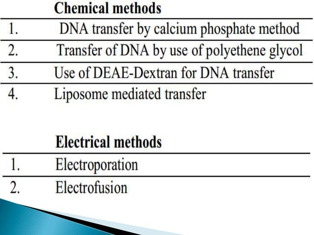 Direct Gene Transfer Methods | PPT