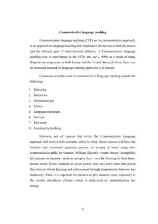 the communicative approach | PDF | Education