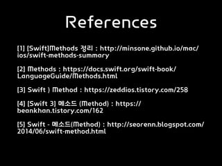 [Swift] Methods | PPT