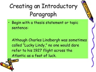 Methods For Writing Topic Sentences | PPT