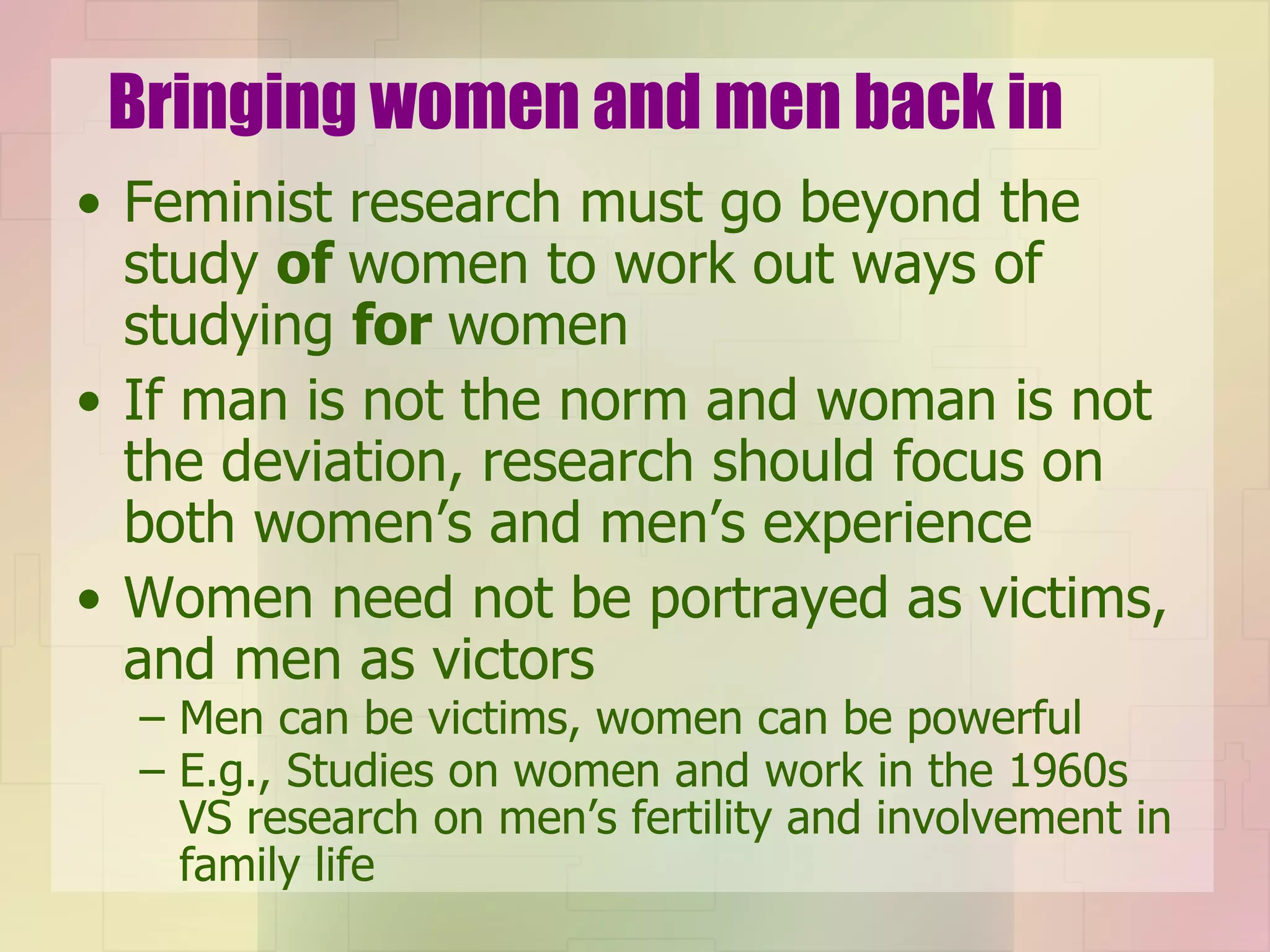 Gender - Research Methods | PPT