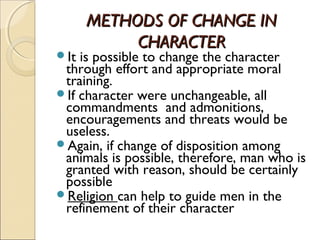 Methods of Change in Character | PPT
