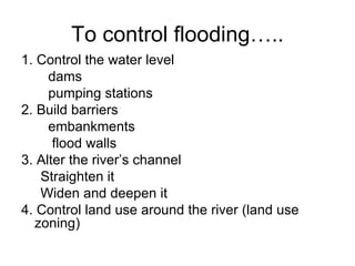 Methods Of Flood Control For Assessment | PPT