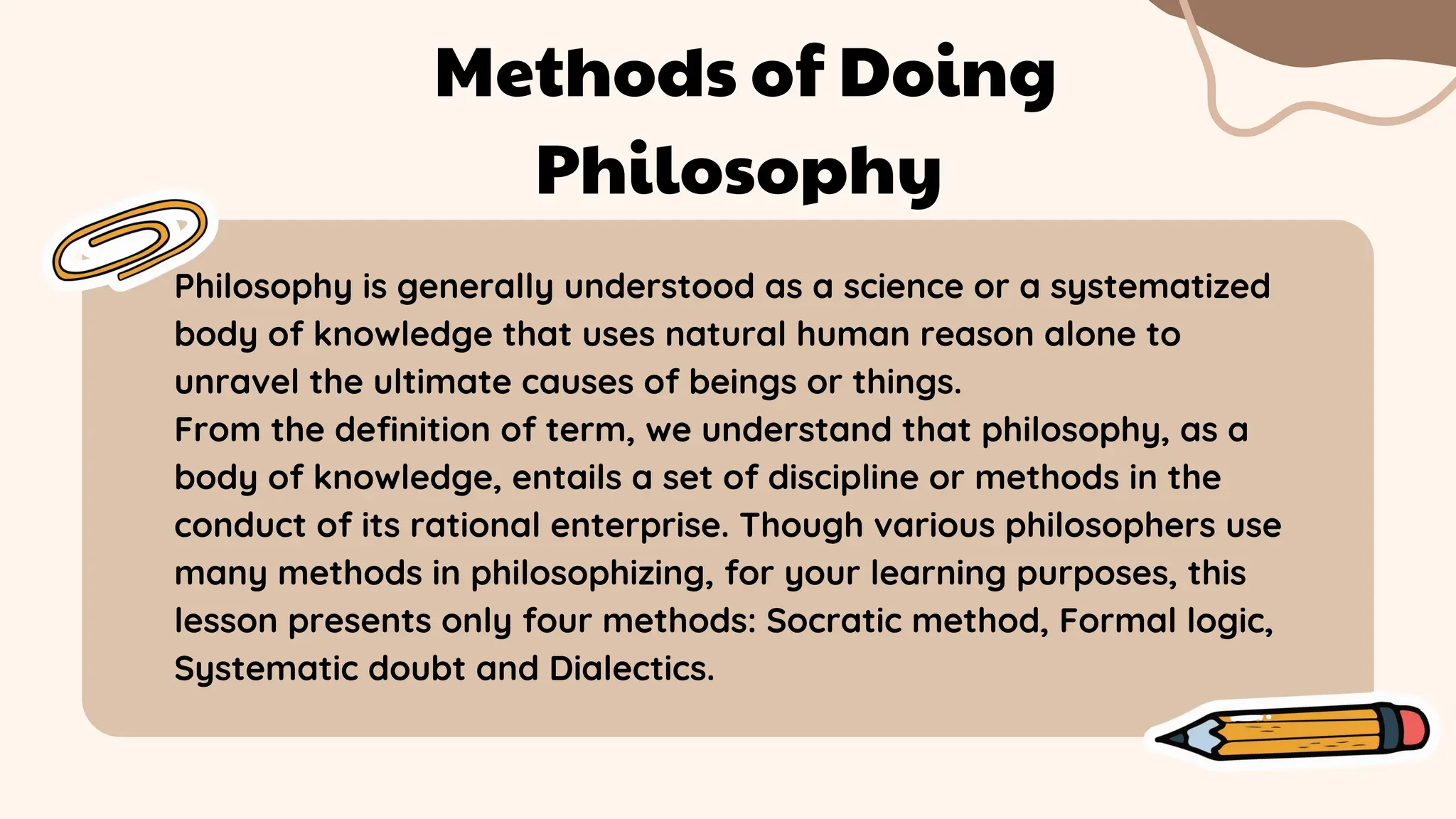 Methods of Philosophizing Senior High Grade 12 | PDF