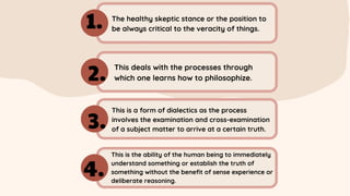 Methods of Philosophizing Senior High Grade 12 | PDF
