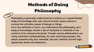 Methods of Philosophizing Senior High Grade 12 | PDF