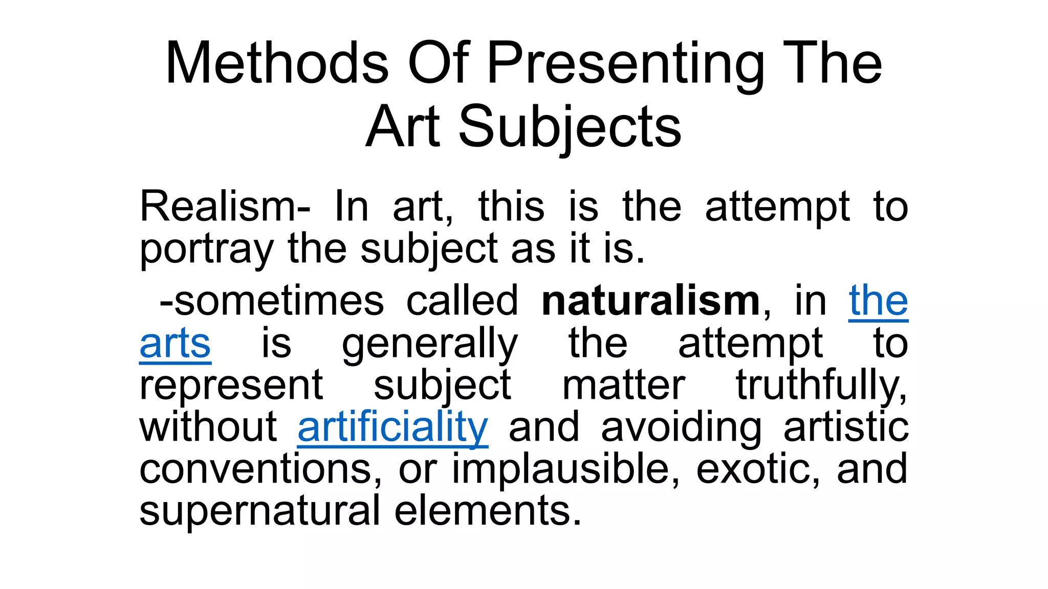 Methods of-presenting-the-art-subjects2 | PPTX