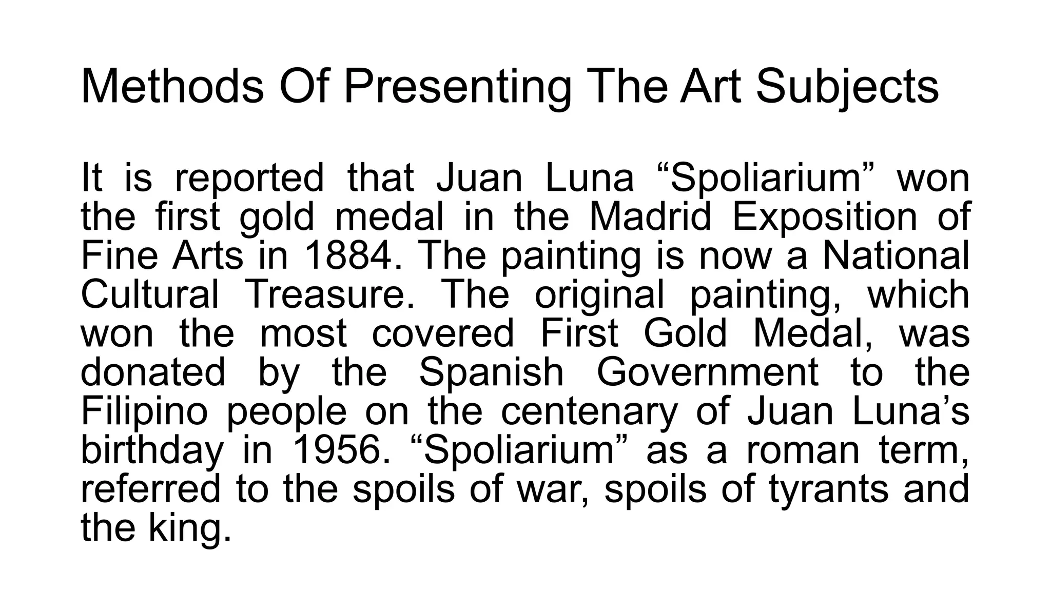 Methods of-presenting-the-art-subjects2 | PPTX