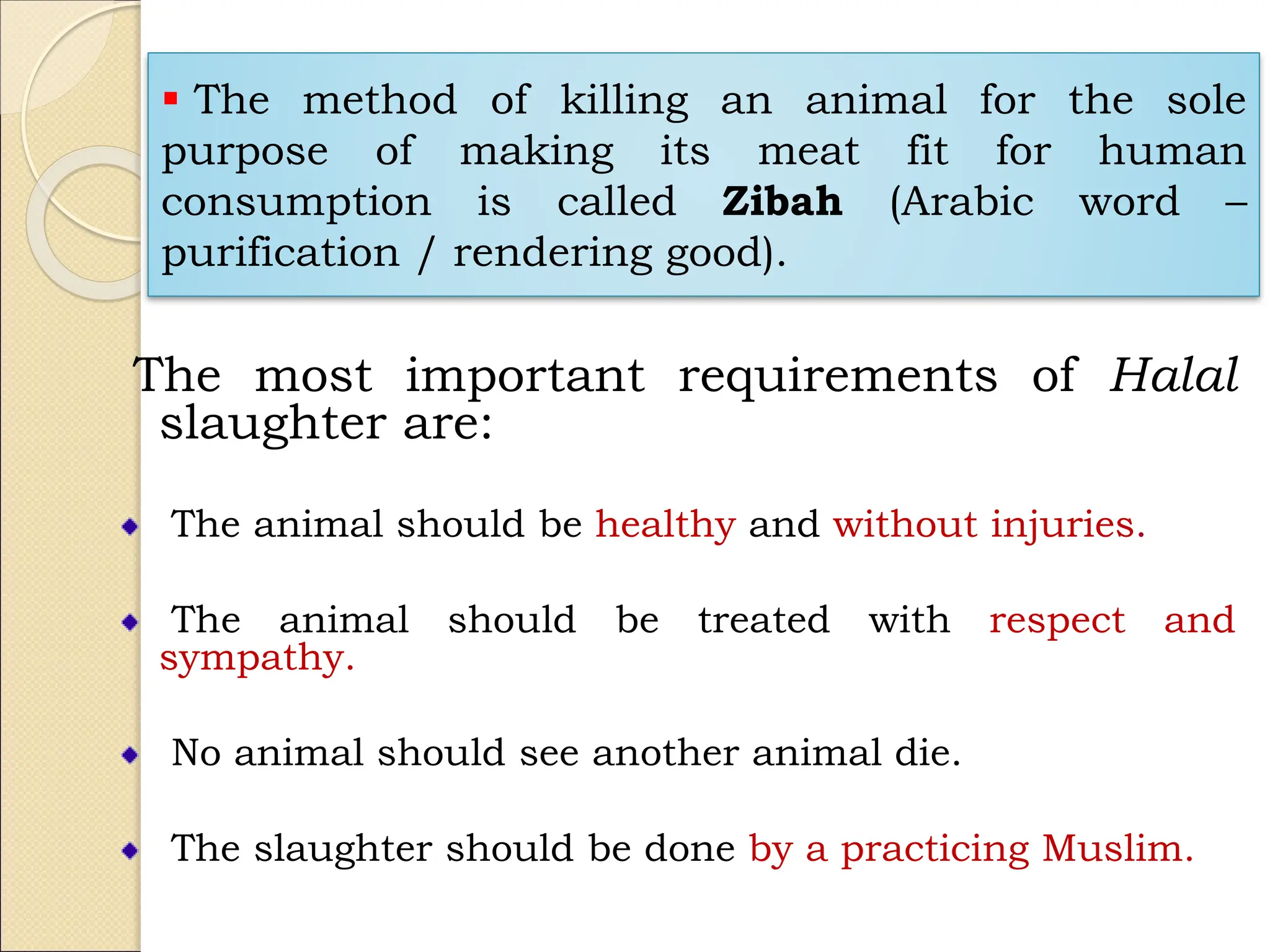 Method of Slaughter. (Humane Slaughter,Jewish,hindu,halal) | PDF