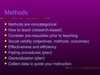 Autism: Methods Of Teaching | PPT
