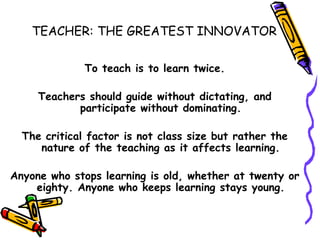 METHODS OF TEACHING INPUT AND PRESENTATION | PPT