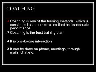 Methods Of Training And Development | PPT