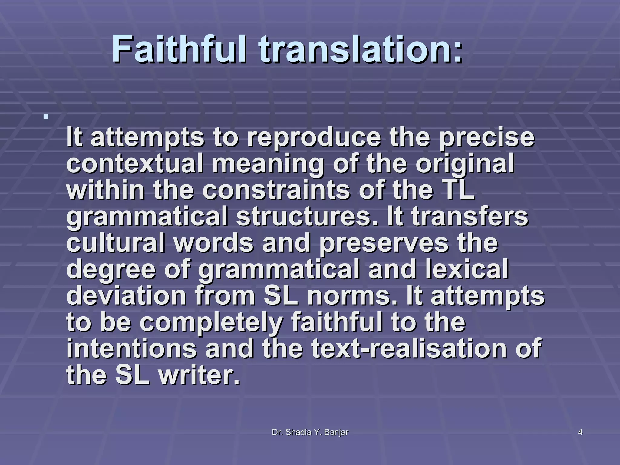 Methods Of Translation | PPT