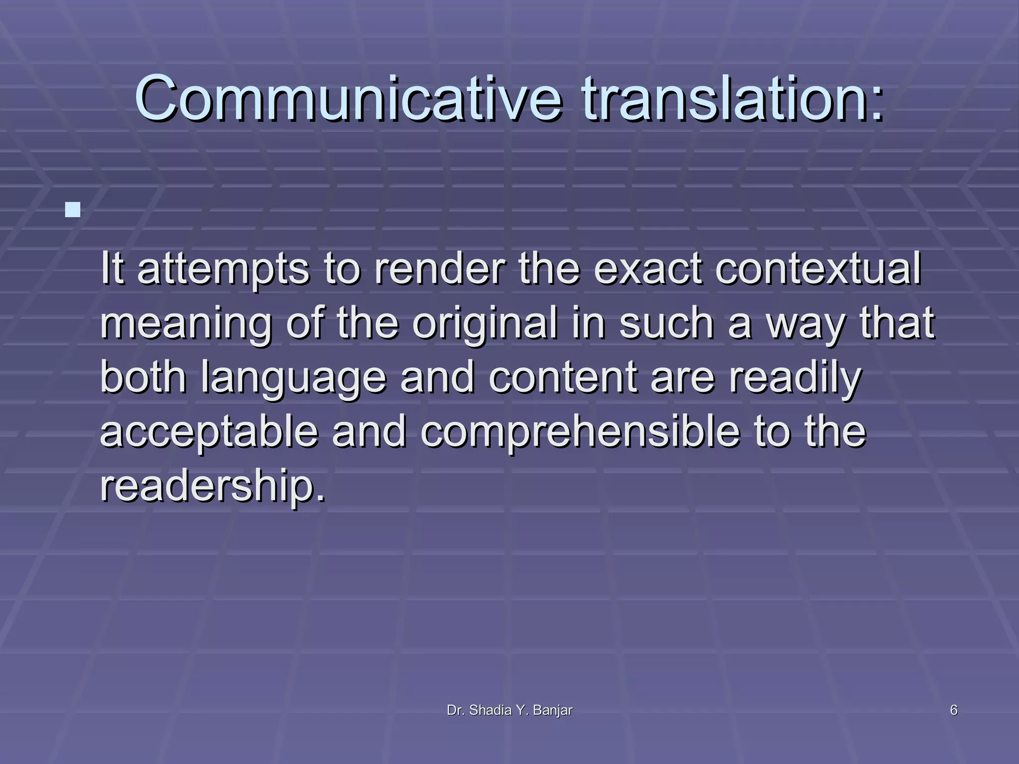 Methods Of Translation | PPT