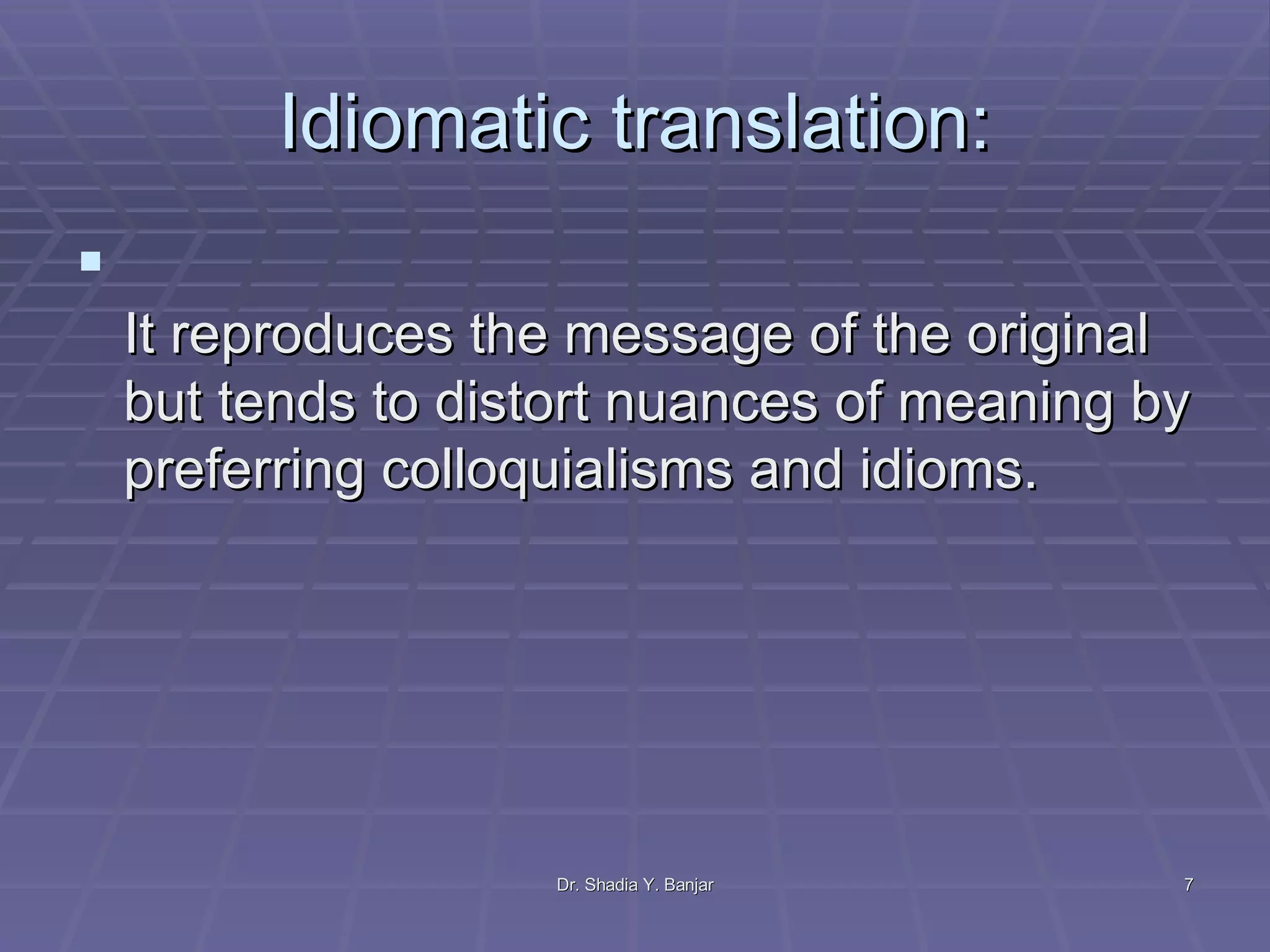 Methods Of Translation | PPT