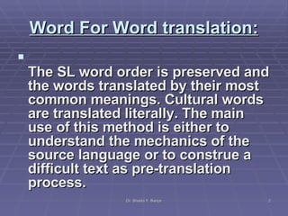 Methods Of Translation | PPT