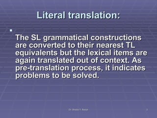 Methods Of Translation | PPT